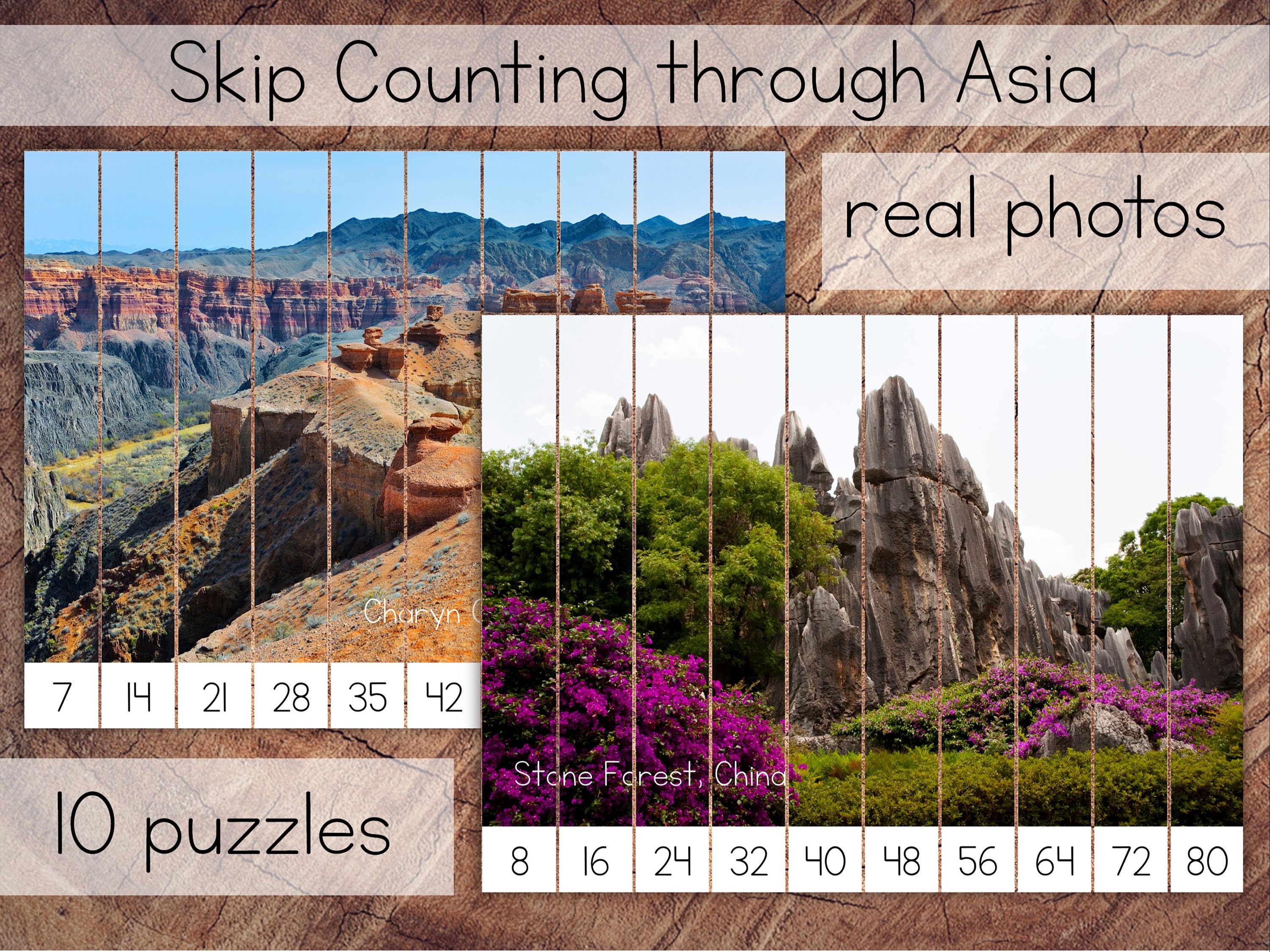 Skip Counting Through Asia Preschool Skip Counting Puzzles | Etsy