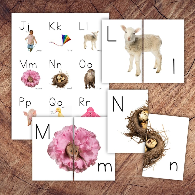 Spring Letter Match Puzzle Set, Alphabet Matching - Etsy