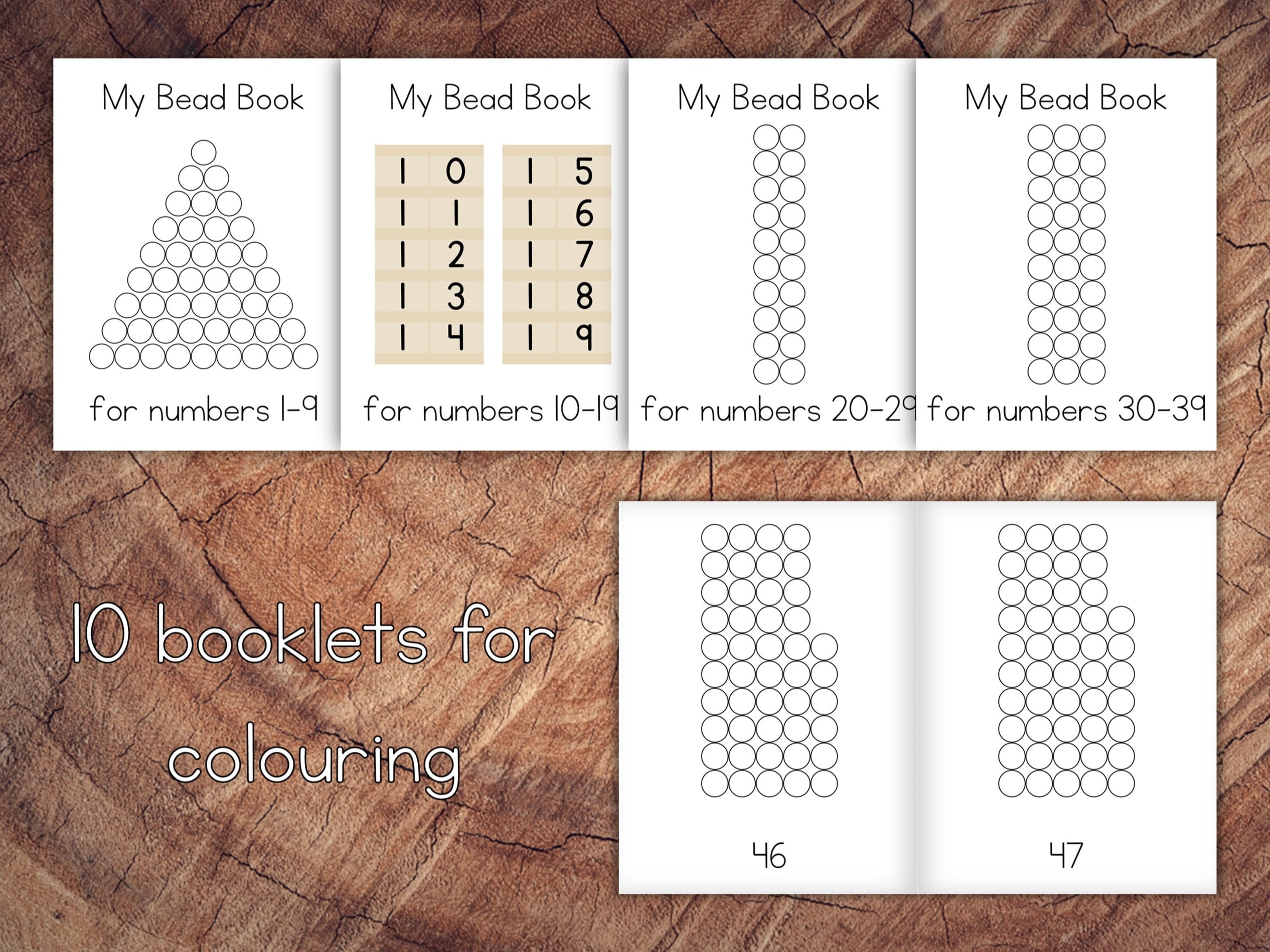 Montessori Coloured Beads 3-part Cards and Booklet Pack for - Etsy