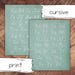 Chalkboard Inspired Alphabet Number Poster Set, Print and Cursive ...