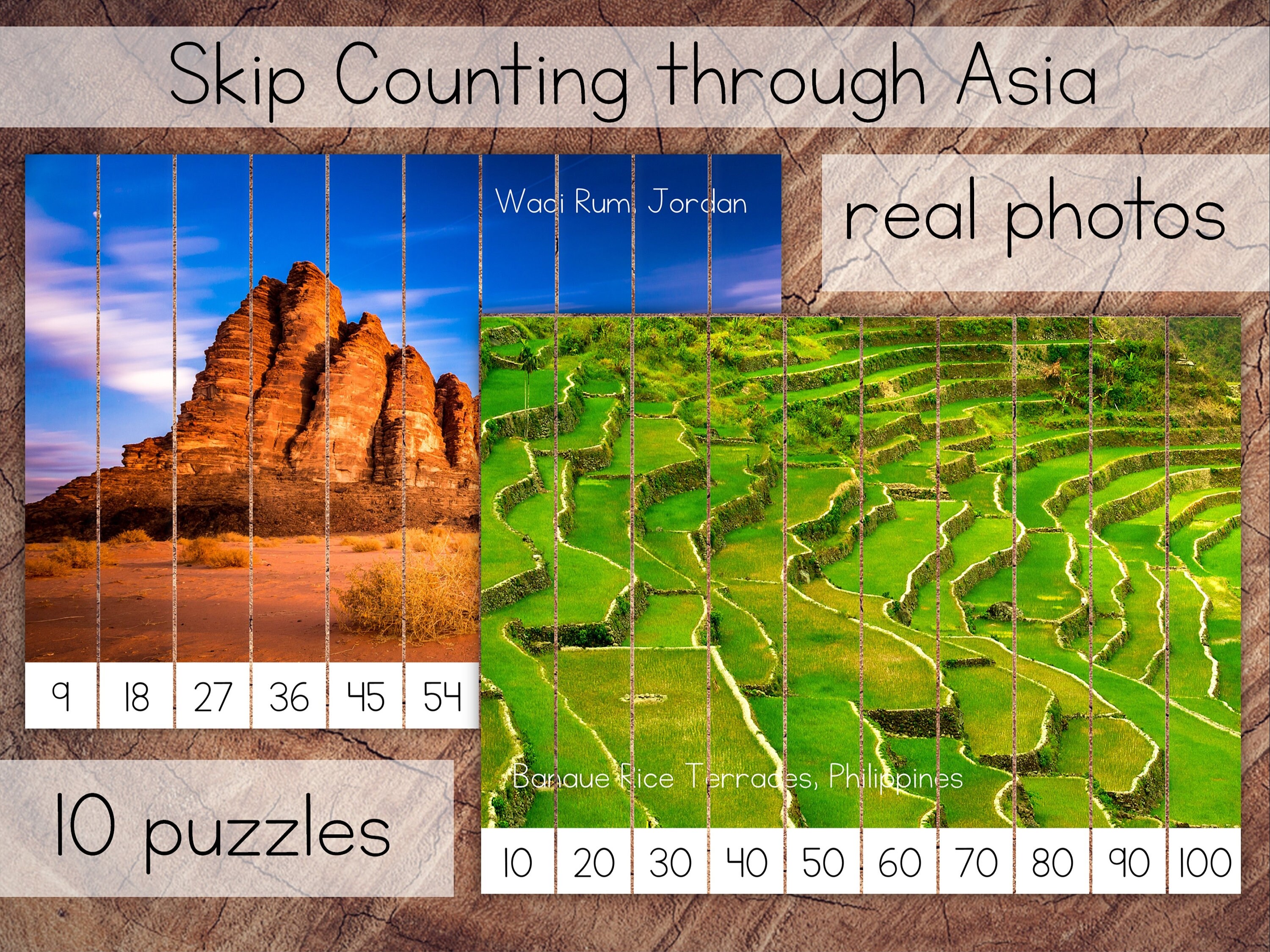 Skip Counting Through Asia Preschool Skip Counting Puzzles | Etsy