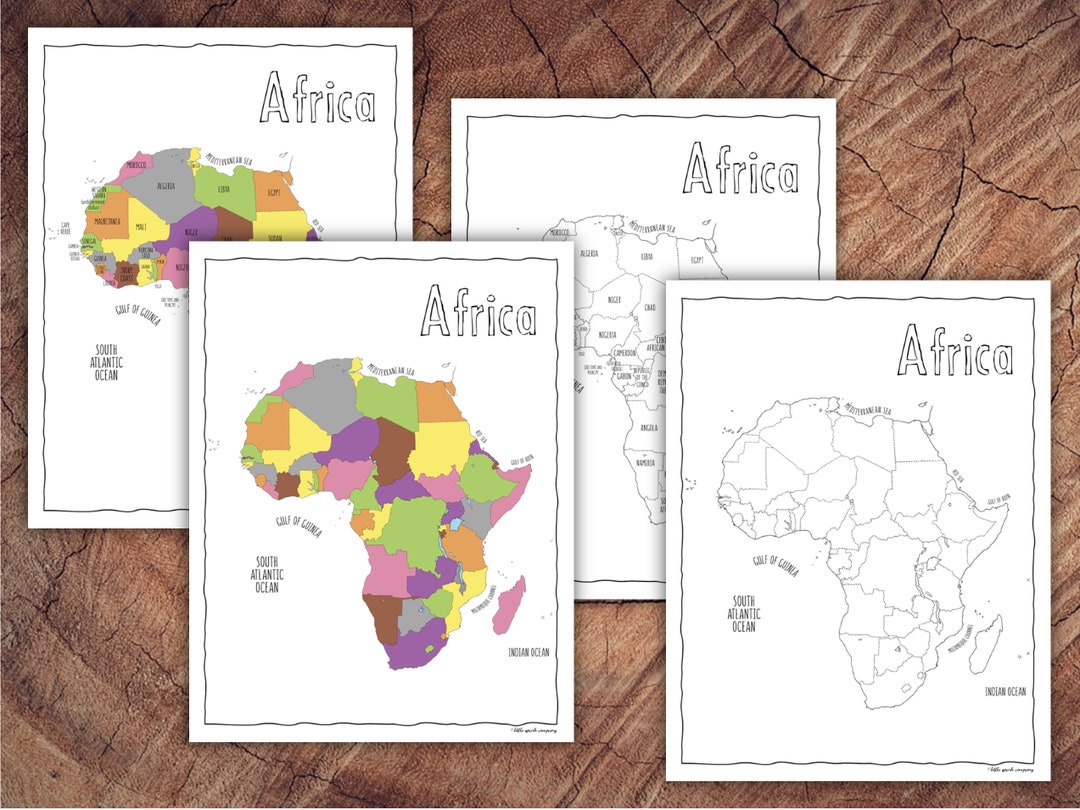 Africa Montessori Puzzle Map Control Sheets - DIGITAL DOWNLOAD - Etsy