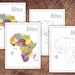Africa Montessori Puzzle Map Control Sheets DIGITAL DOWNLOAD | Etsy