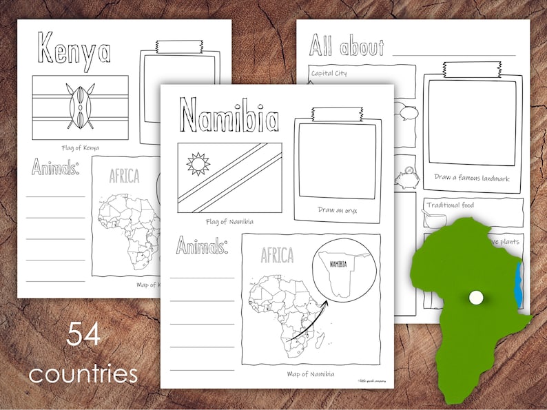 African Countries Research Pack, Homeschool Geography - Etsy