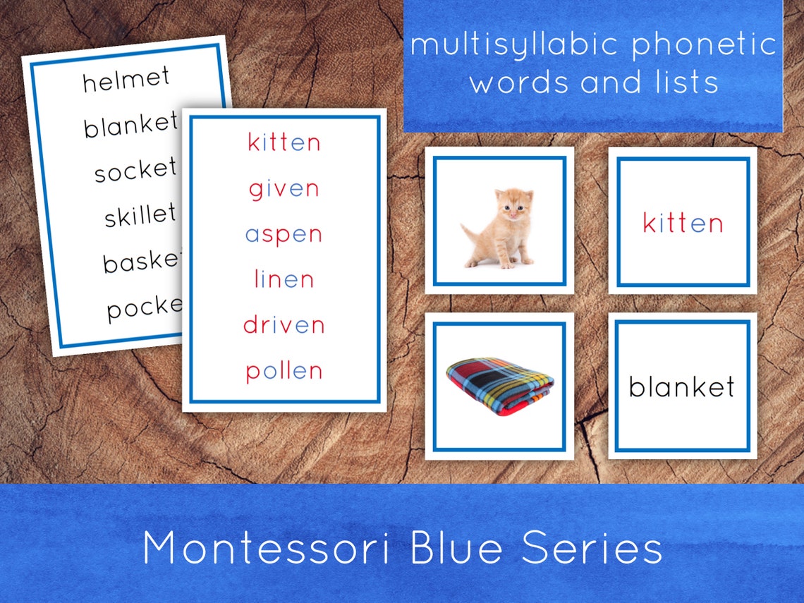 Montessori Blue Series Language Cards Learn to Read | Etsy Canada