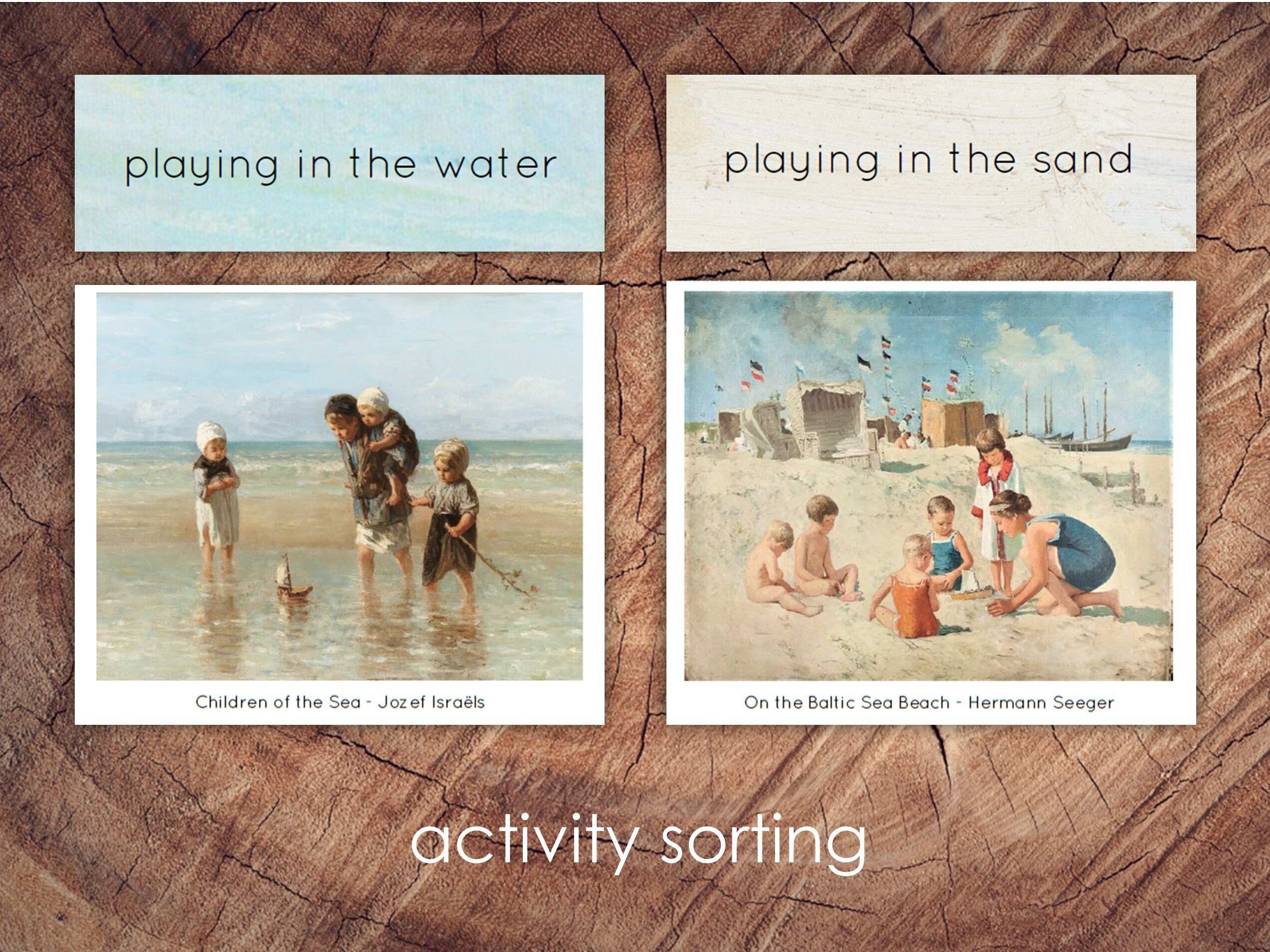 By the Sea Summer Art Cards Preschool Matching Art | Etsy