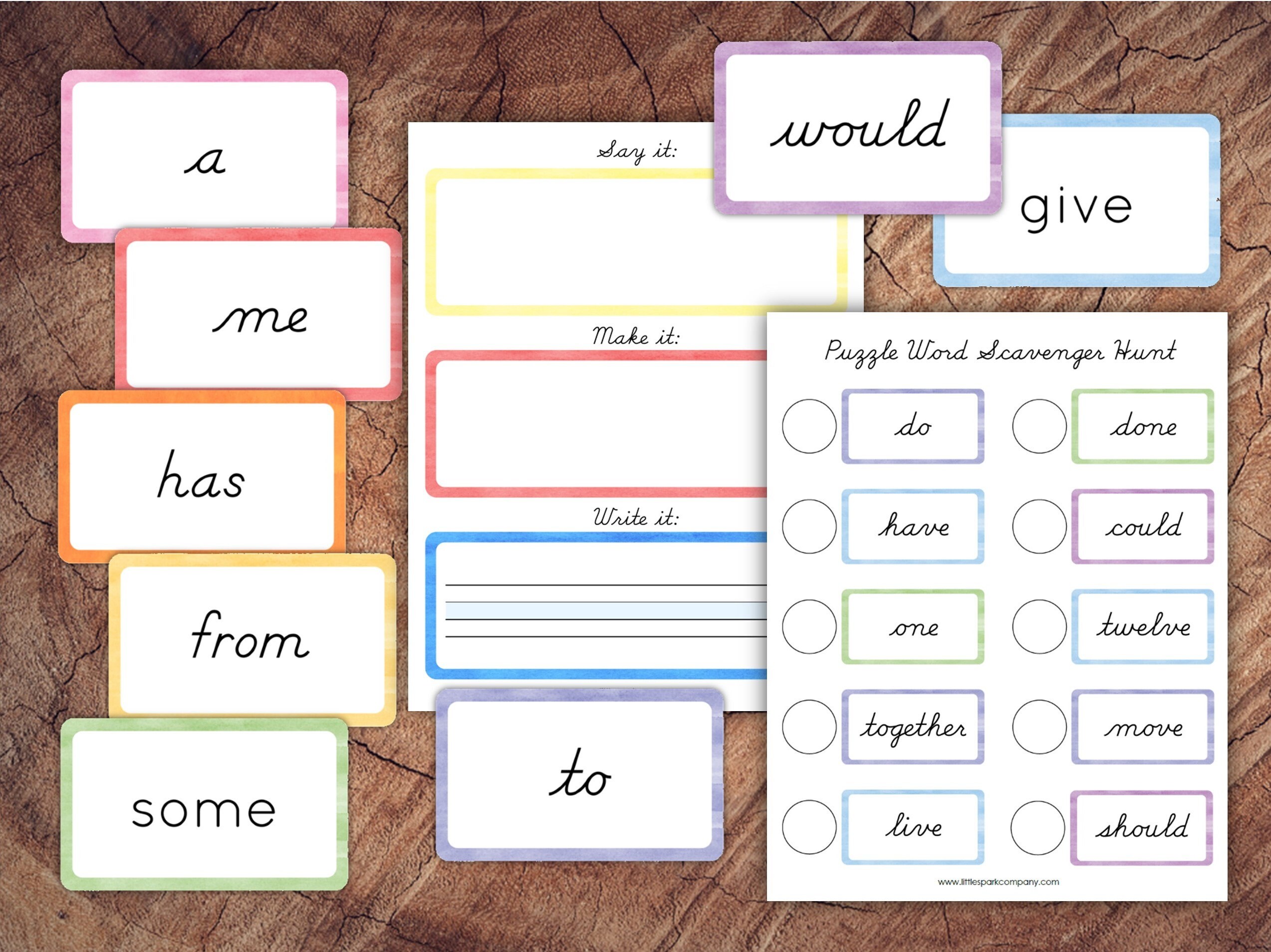 Montessori Puzzle Words Set Preschool Sight Words - Etsy