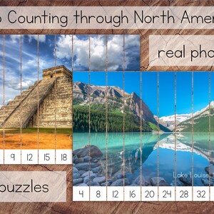 Skip Counting Through North America, Preschool Skip Counting Puzzles - Etsy