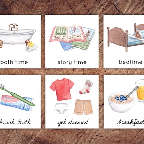 Daily Rhythm Card Set Toddler Preschool Schedule | Etsy