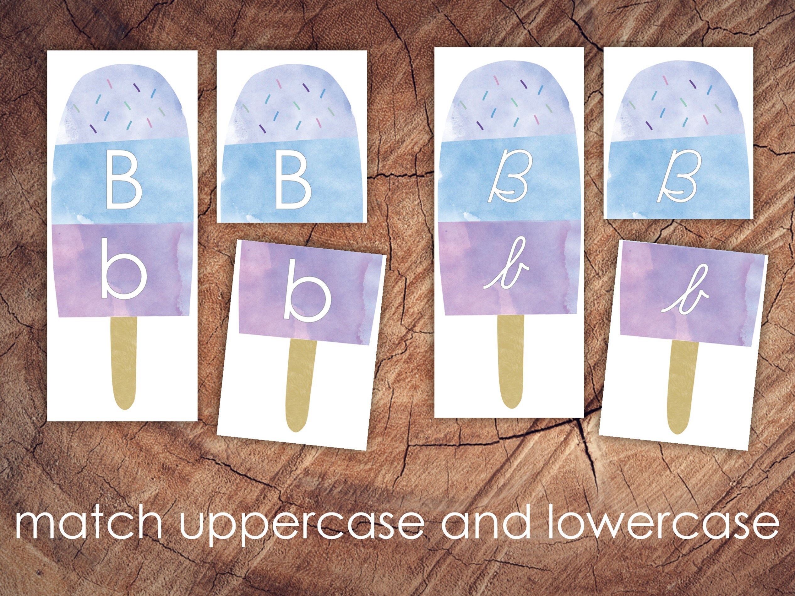 Summer Popsicles Numbers and Letters Alphabet Matching - Etsy Canada
