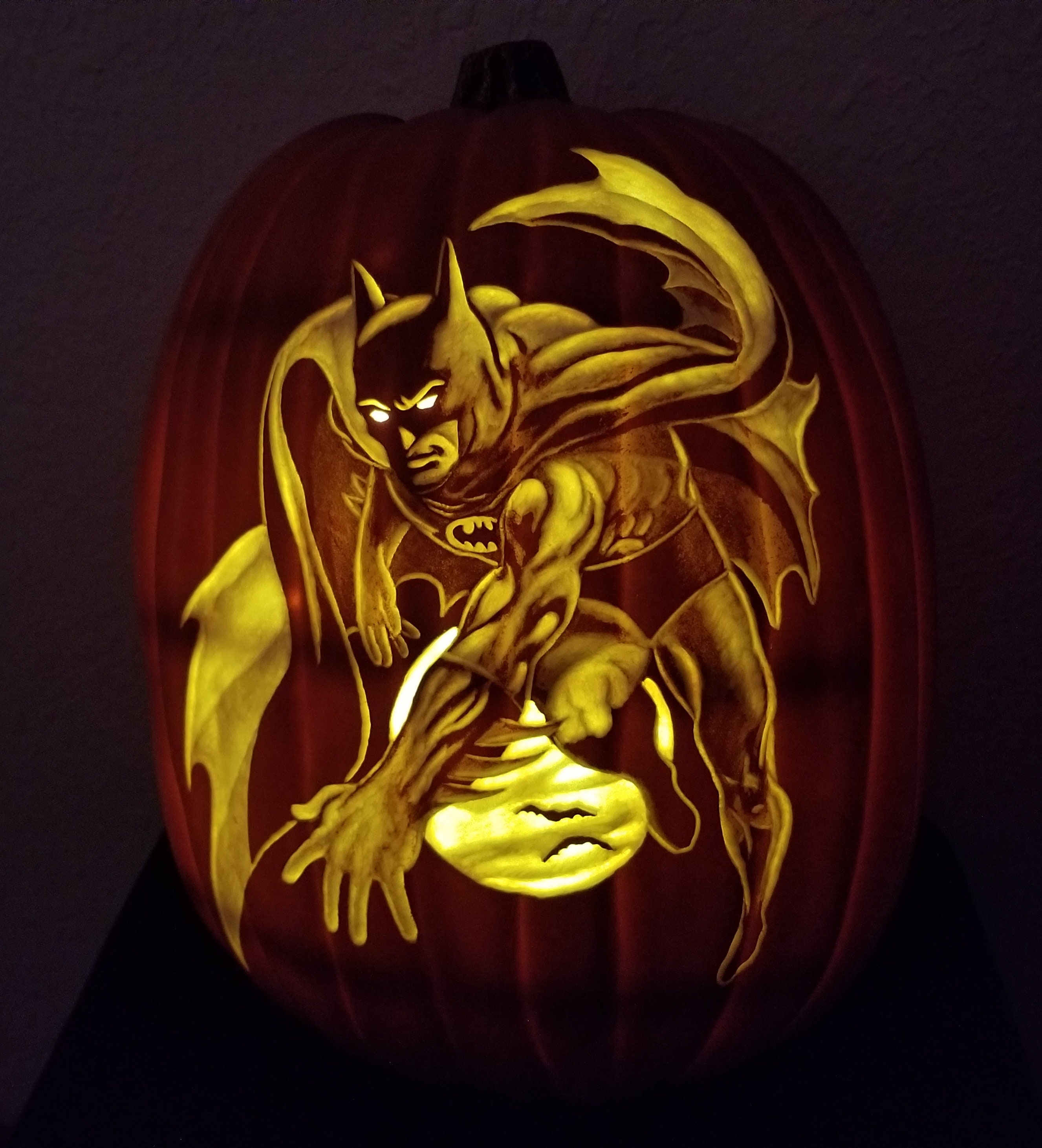 Dark Knight Pumpkin Carving