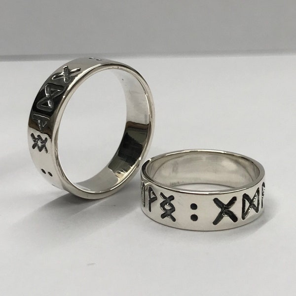 Rune Wedding Ring - Etsy
