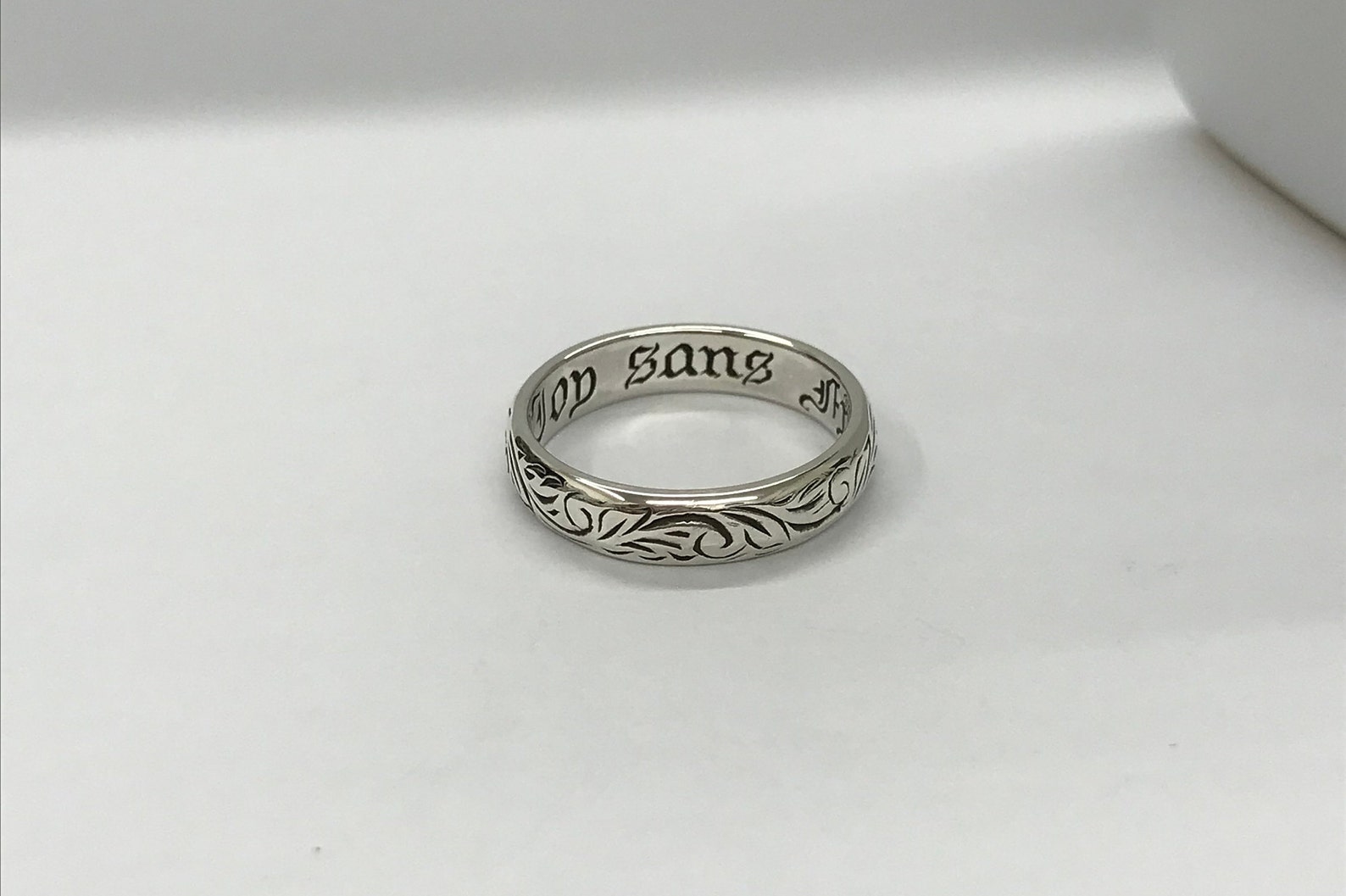 Sterling Silver 925 Poesy Ring Silver Scroll Ring Wedding - Etsy UK
