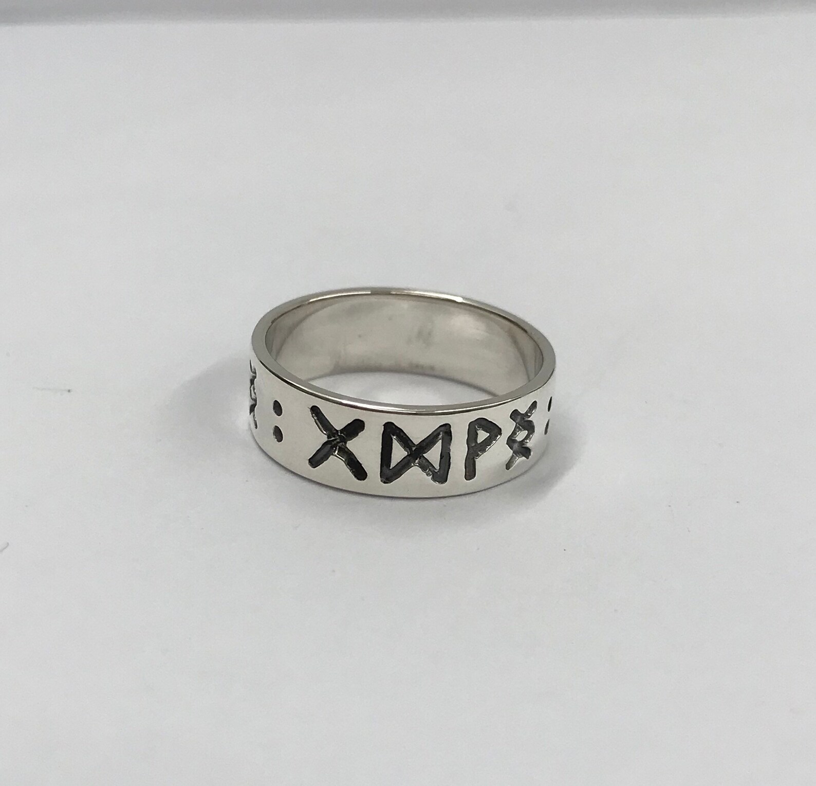 Sterling Silver 925 Runic Ring Runes Ring Wedding Band - Etsy UK