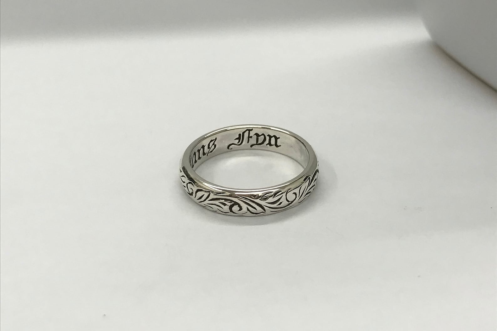 Sterling Silver 925 Poesy Ring Silver Scroll Ring Wedding - Etsy UK