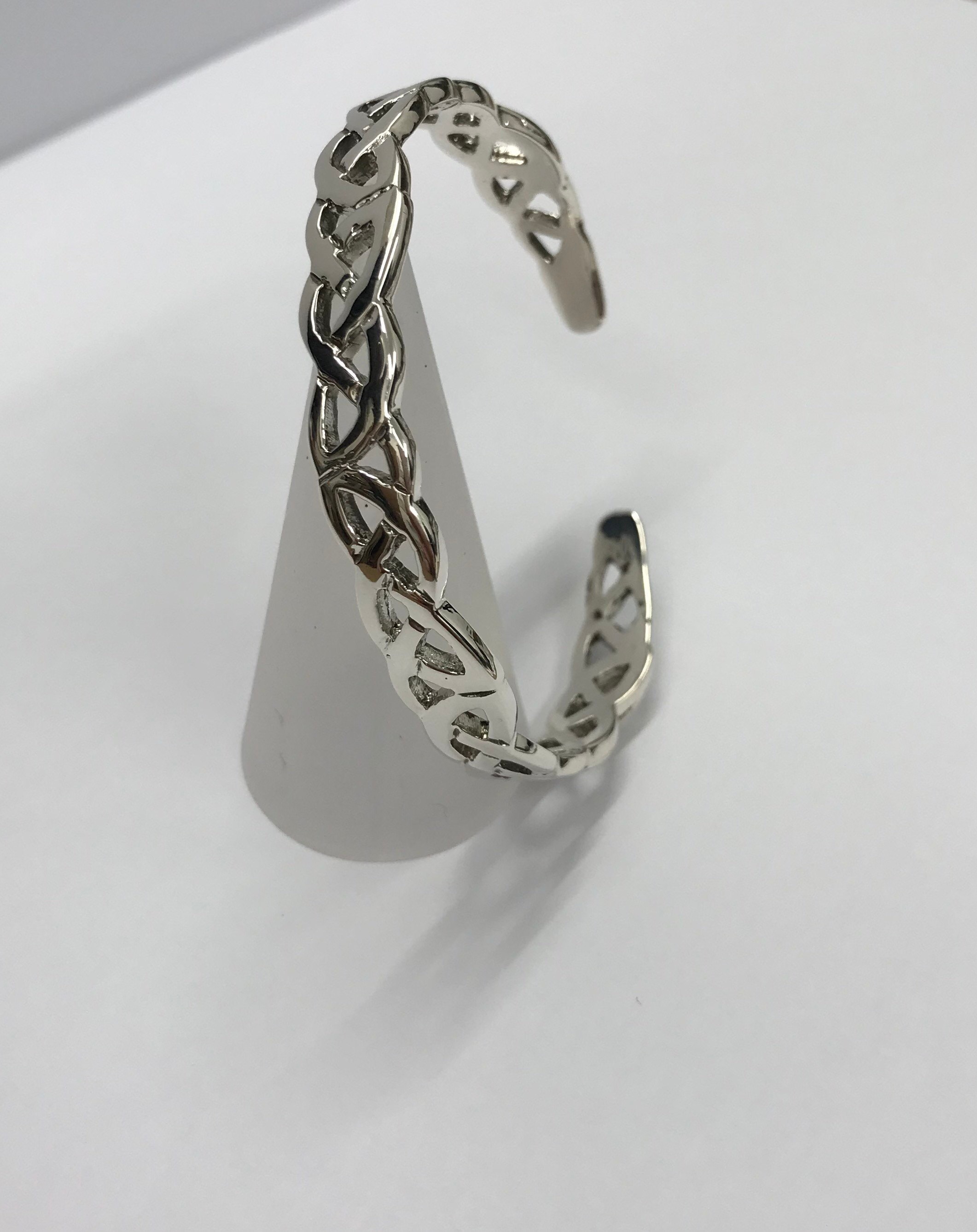 Sterling silver 925 Celtic torque bangle open work bangle | Etsy