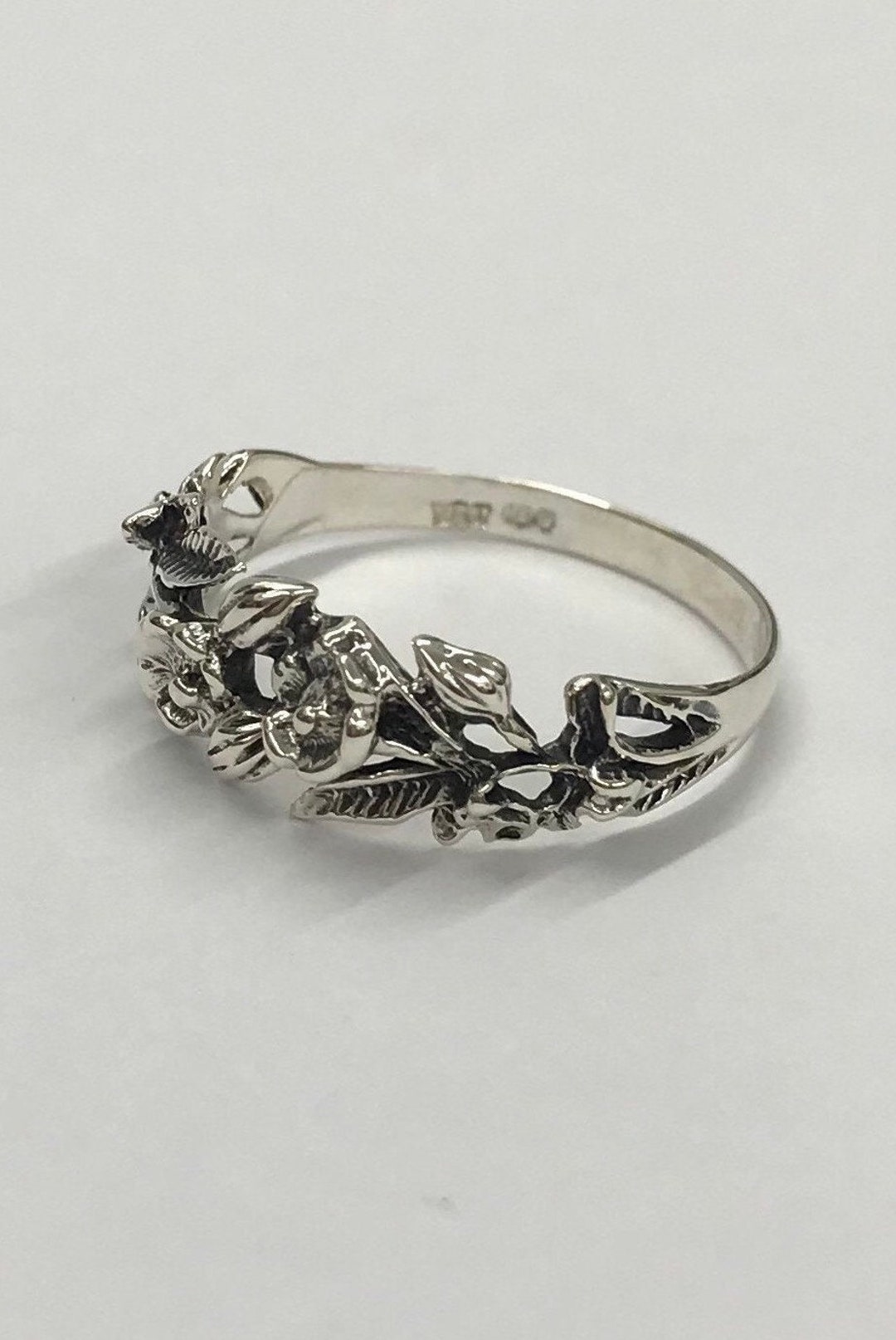 Sterling Silver 925, Floral Ring, Flower Ring, Statement Ring, Flower ...