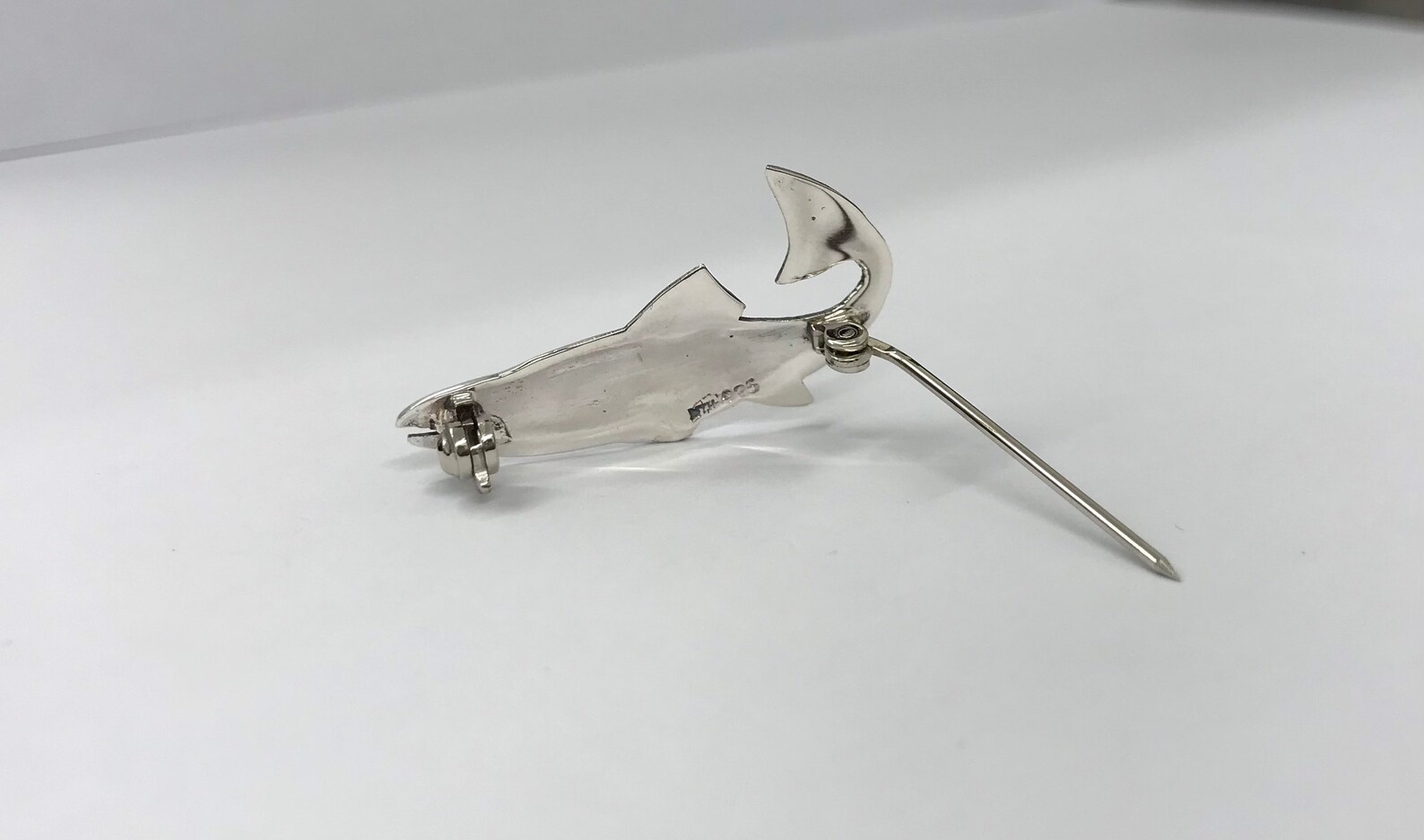 Sterling silver 925 silver salmon brooch salmon pin badge | Etsy