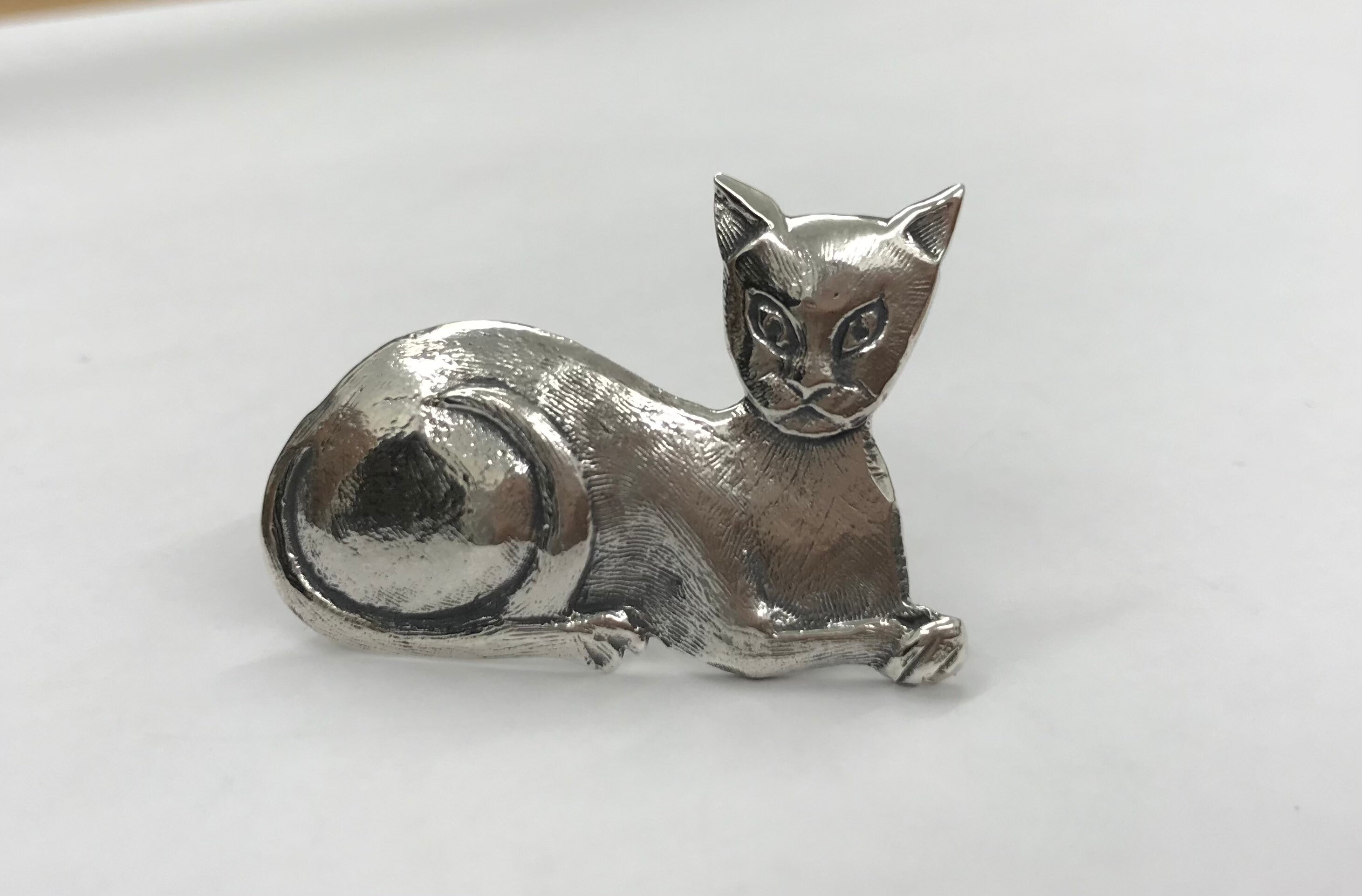 Sterling Silver 925 Cat Brooch Silver Cat Brooch Handmade - Etsy