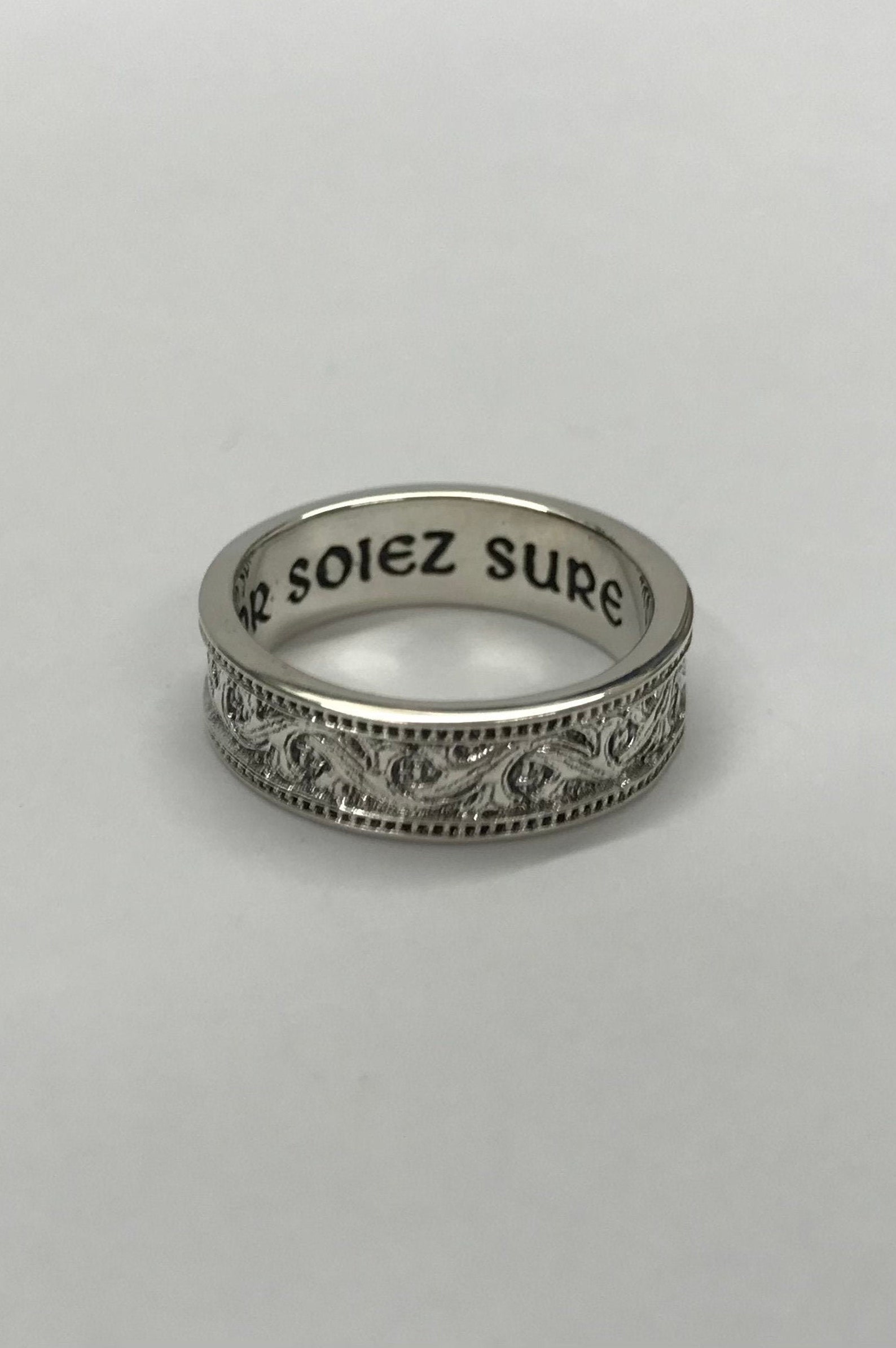Sterling Silver 925 Poesy Ring Acanthus Leaf Ring Poesy | Etsy