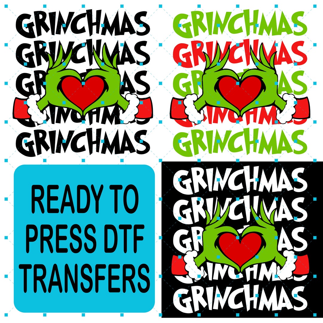 Best Seller Grinchmas Christmas DTF Grinch Lovers DIY Grinchmas Shirt Transfer Grinch Heart ...