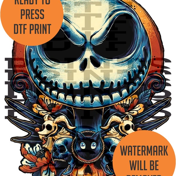 Jack Skellington Dtf Transfer - Etsy