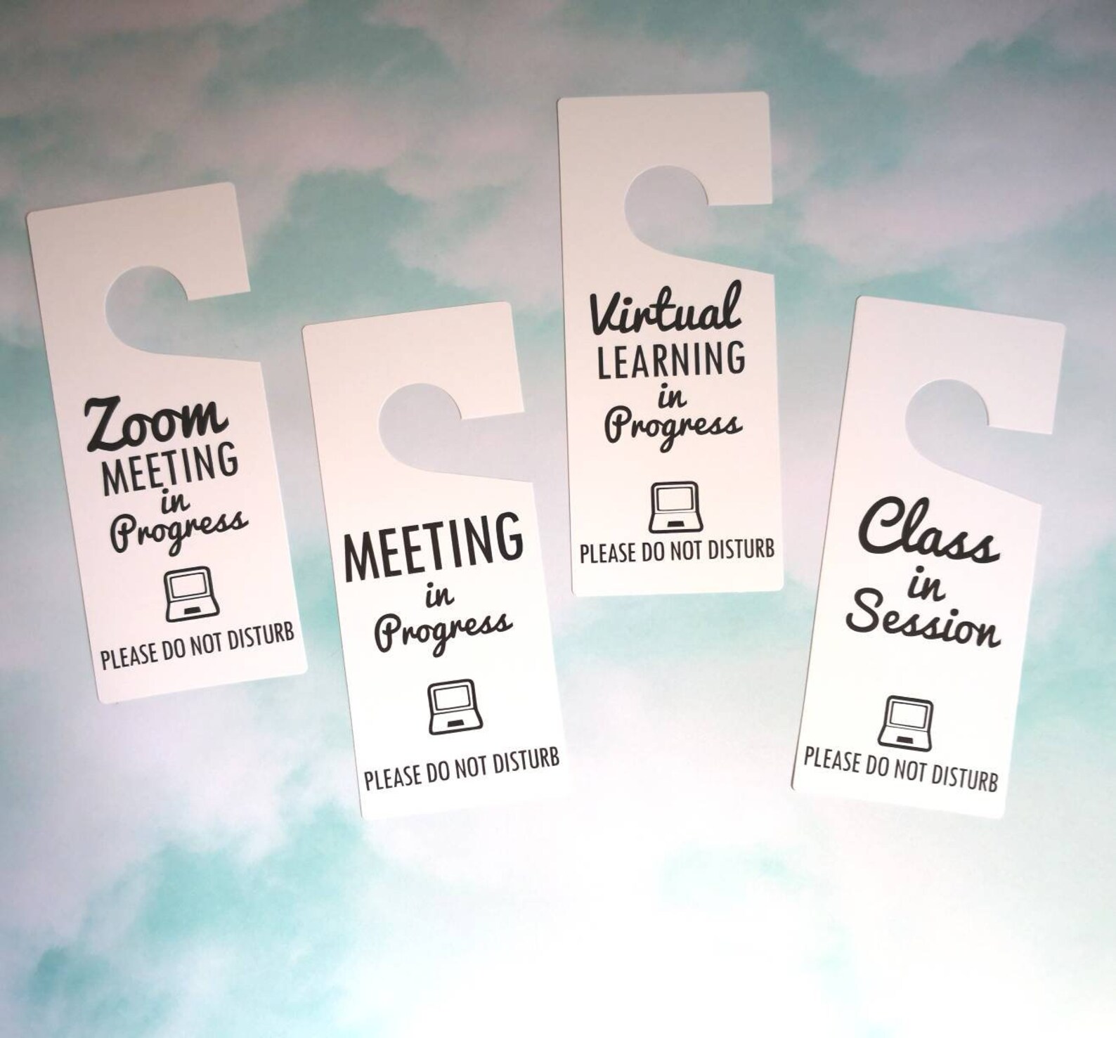 Personalized Door Knob Hanger Zoom in Progress Door Sign - Etsy