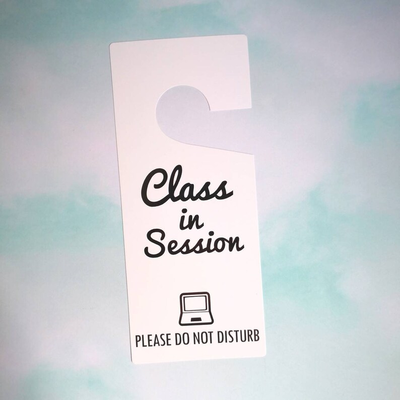 Personalized Door Knob Hanger Zoom in Progress Door Sign - Etsy