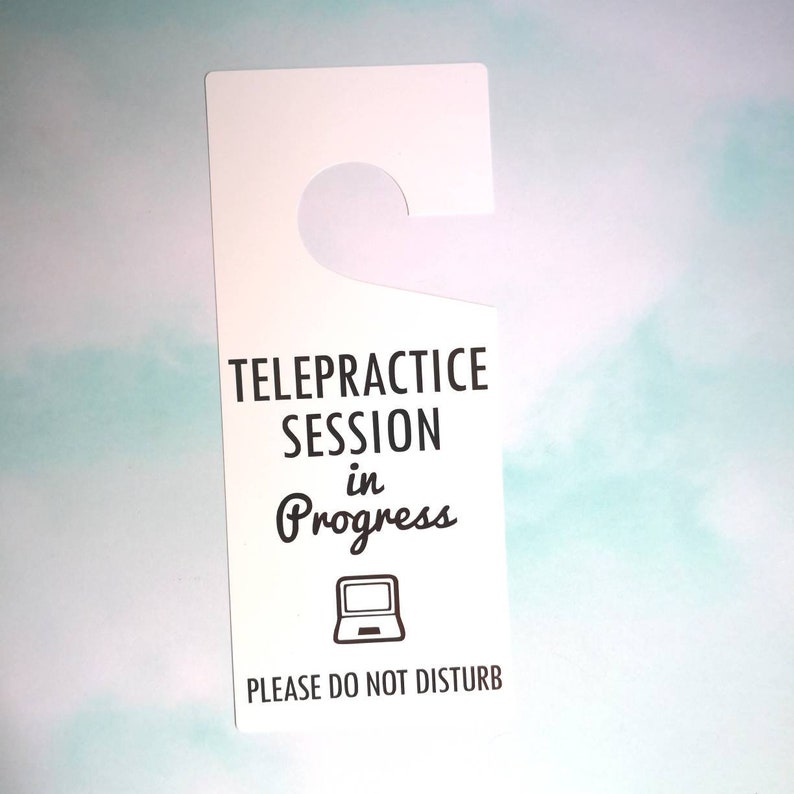 Personalized Door Knob Hanger Zoom in Progress Door Sign - Etsy