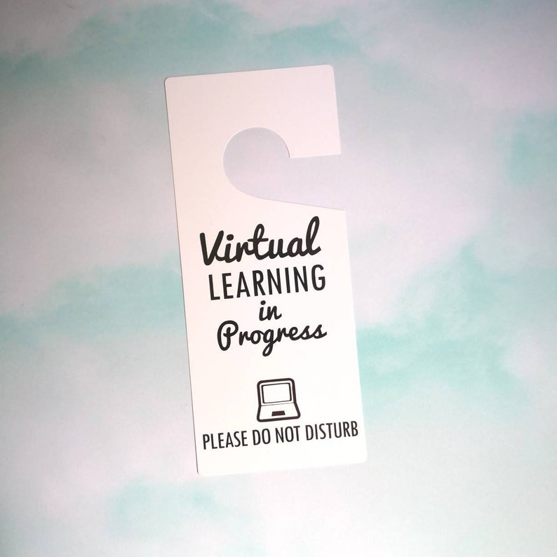 Personalized Door Knob Hanger Zoom in Progress Door Sign - Etsy