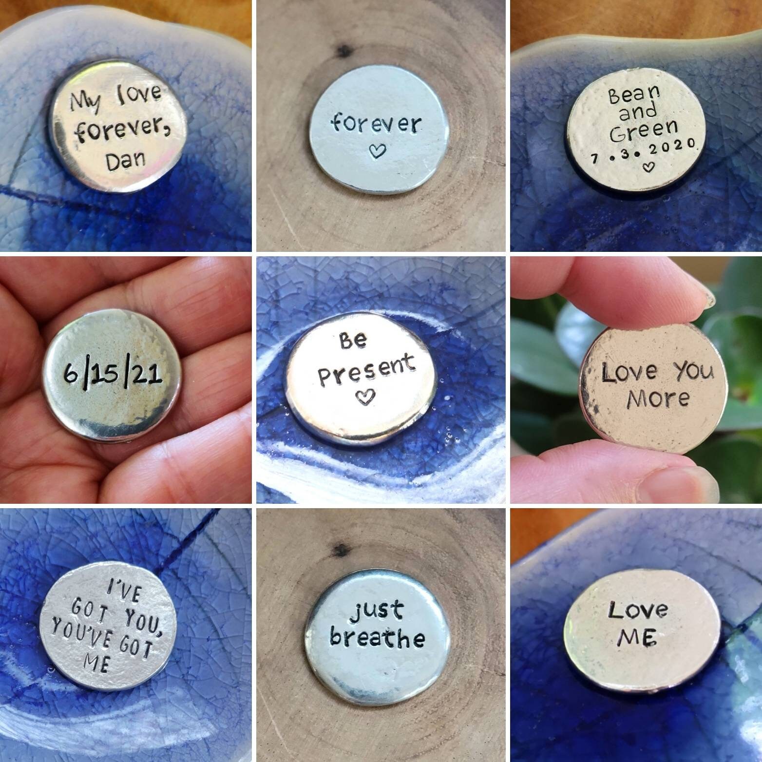 Personalized Hand Stamped Pocket Hug | Etsy