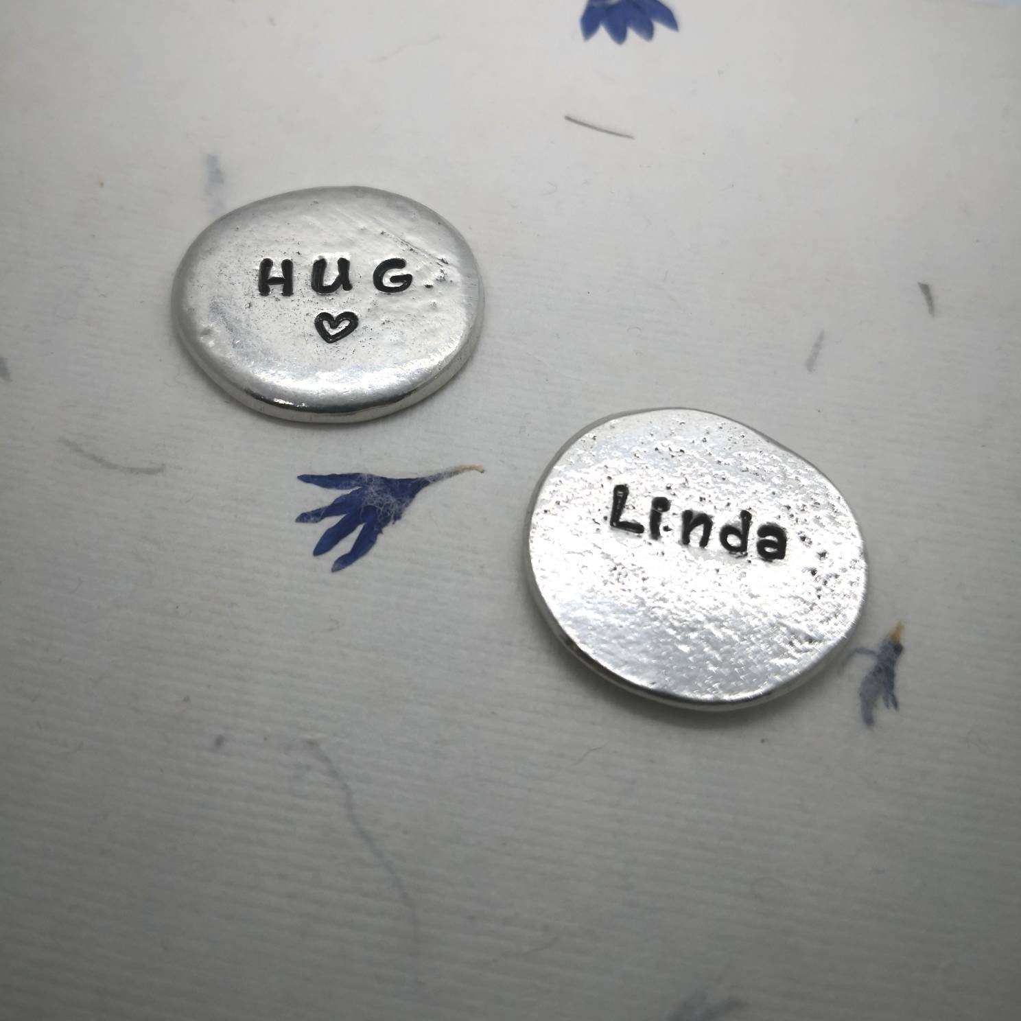 Personalized Hand Stamped Pocket Hug | Etsy