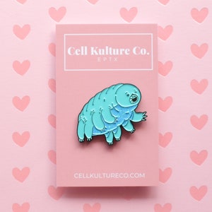 Tardigrade, 1.5" Soft Enamel Science Pin, Blue Glitter, Microscopic ...