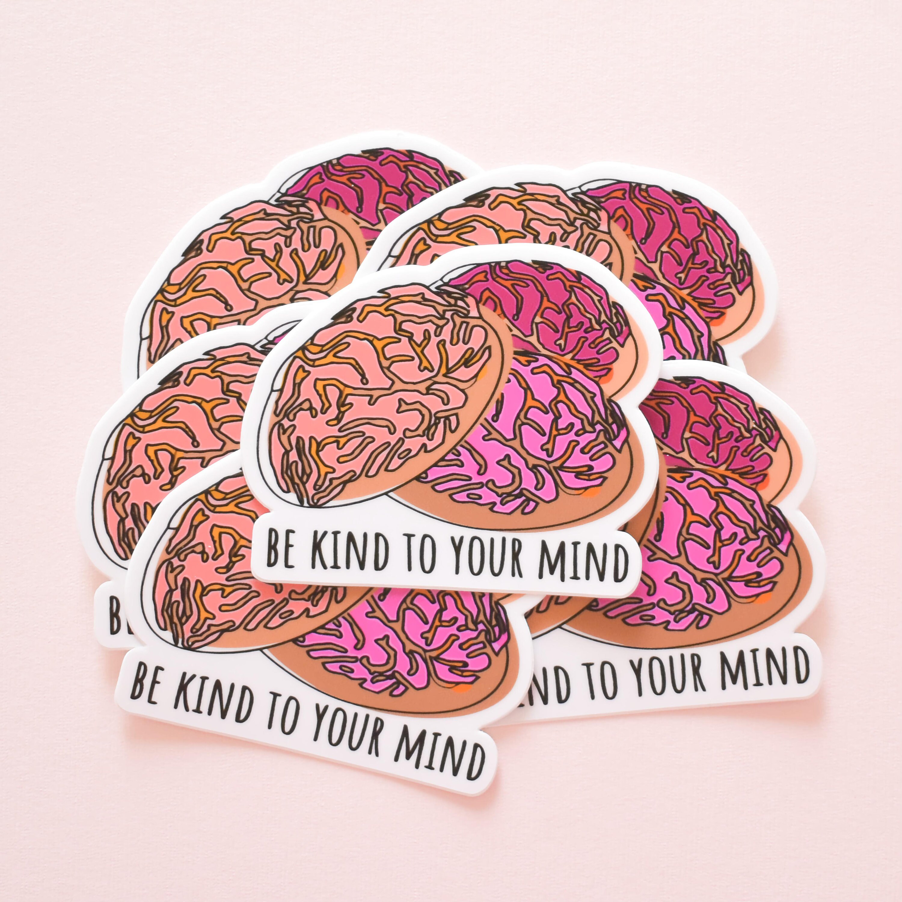 Be Kind to Your Mind Vinyl Science Sticker Brain Pan Dulce - Etsy