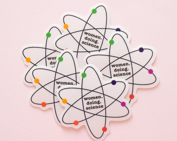 Women Doing Science, Transparent Vinyl Sticker, Women in STEM ...