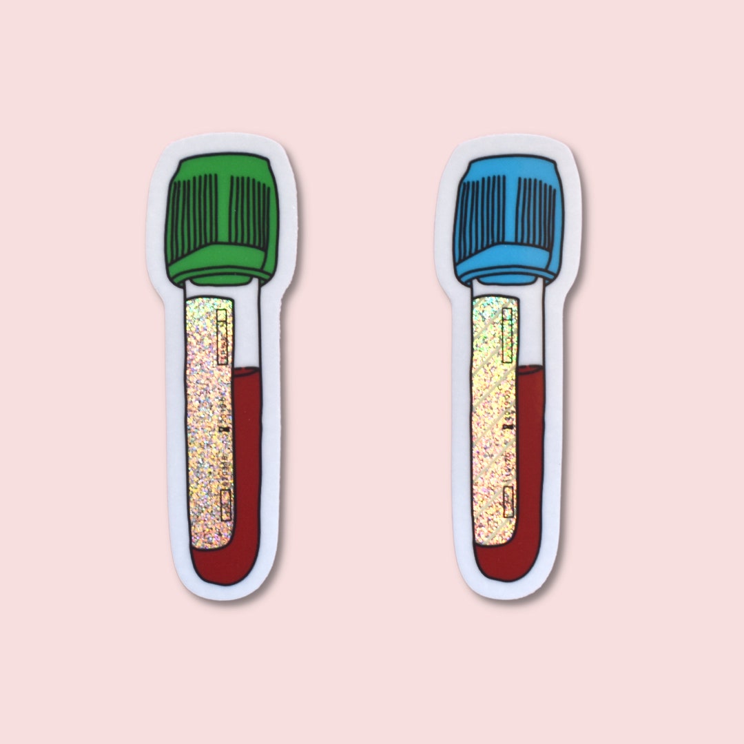 Blood Collection Tube, Glitter Holo Science Sticker, Geekery, Gift for ...