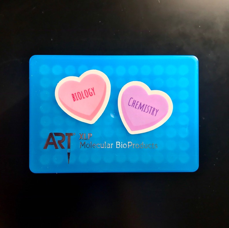 Candy Heart Biology Chemistry transparent vinyl STEM | Etsy