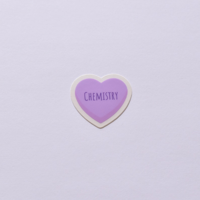 Candy Heart Biology Chemistry transparent vinyl STEM | Etsy