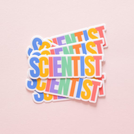Scientist Vinyl Science Sticker Rainbow STEM Pride | Etsy