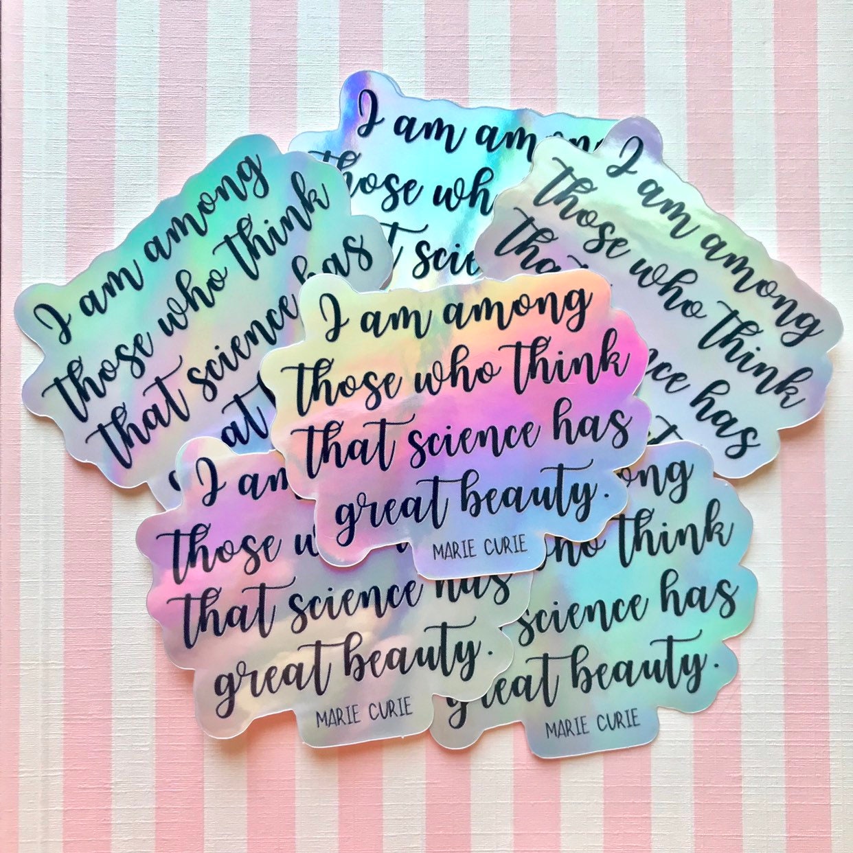 Marie Curie Holo Science Sticker STEM Gift for Scientist - Etsy