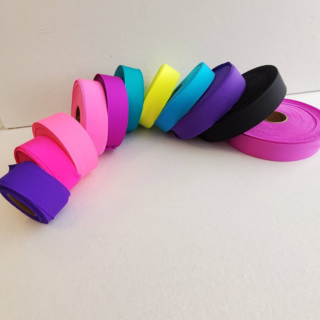 Binding solid Colors/bias Tape, Trim. 4-way Stretch Nylon Lycra Spandex ...