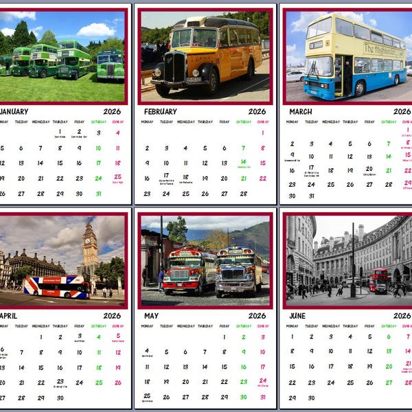 Matt 2026 Calendar - Etsy UK