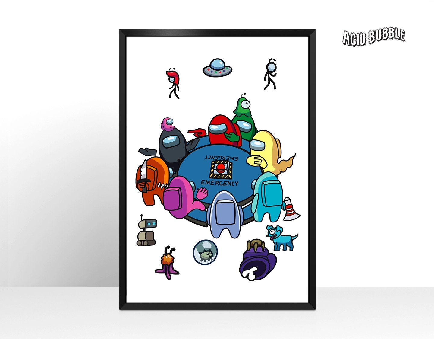 Among Us Inspired Poster Among Us Print Among US Art Poster | Etsy