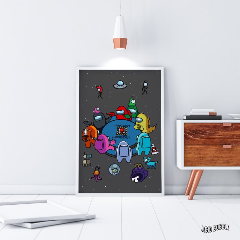 Among Us Inspired Poster Among Us Print Among US Art Poster | Etsy