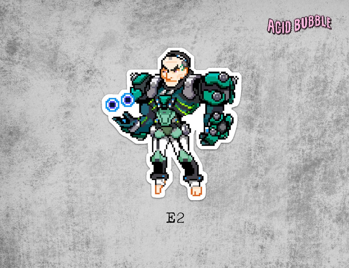 Overwatch sigma sticker pixel art spray Moira Torbjörn | Etsy