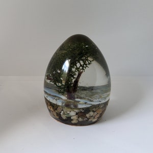 Paperweight/ornament With Tree, and Stream in Epoxy Resin Art - Etsy