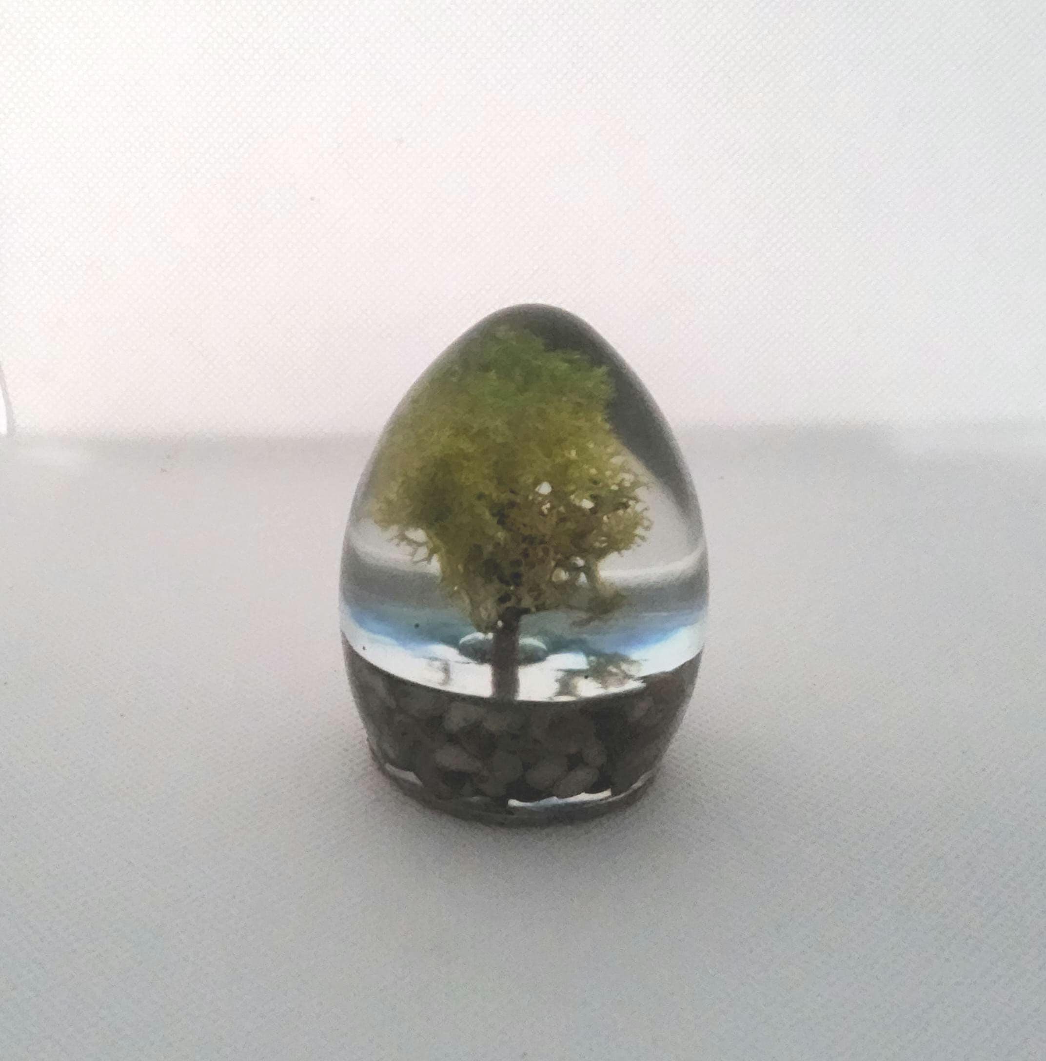 Paperweight/ornament With Tree, and Stream in Epoxy Resin Art - Etsy