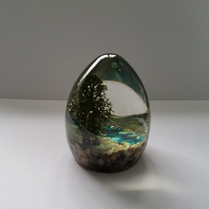Paperweight/ornament With Tree, and Stream in Epoxy Resin Art - Etsy