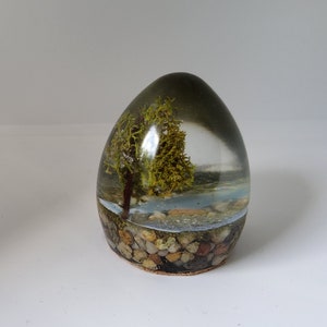 Paperweight/ornament With Tree, and Stream in Epoxy Resin Art - Etsy