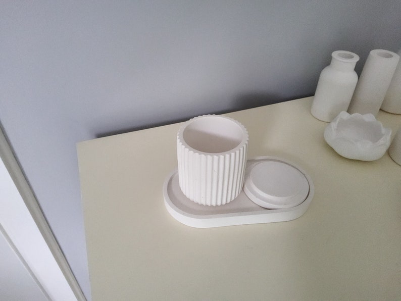 Vases, Dishes and Tray in Ivory, Casted in Aquacast - Etsy